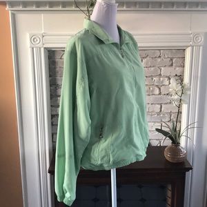 Koret | Jackets & Coats | Koret Sport Green Zipper Jacket Windbreaker ...